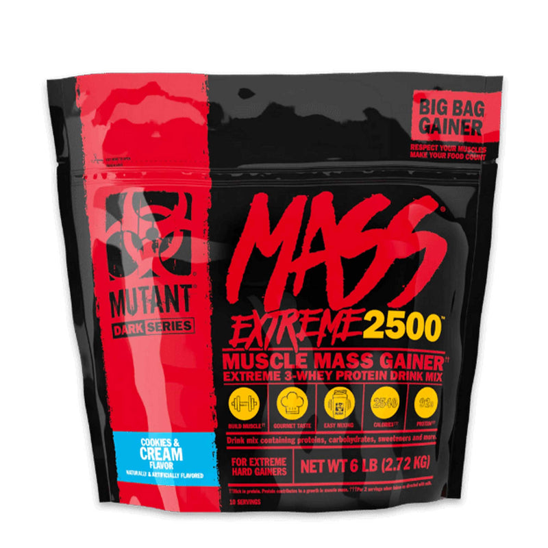 Mutant Mass Extreme 2500 - Muscle Mass Gainer 6 LBS (2.72 KG) – Muscle ...